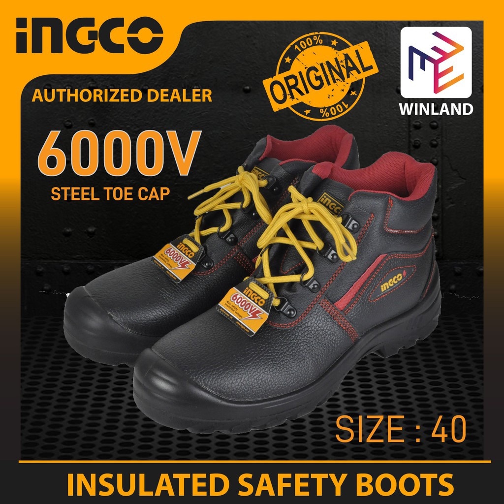 INGCO by Winland 6000V Insulated Safety Boots with Steel Toe Cap ...
