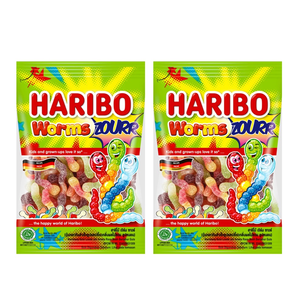 Haribo Worms Zourr 80g - pack of 2 | Lazada PH
