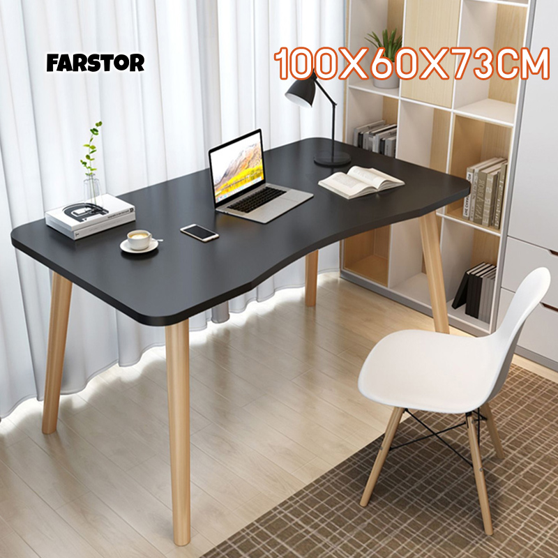 Natural Pine Wood Computer Desk Table for Home and Office, Nordic ...