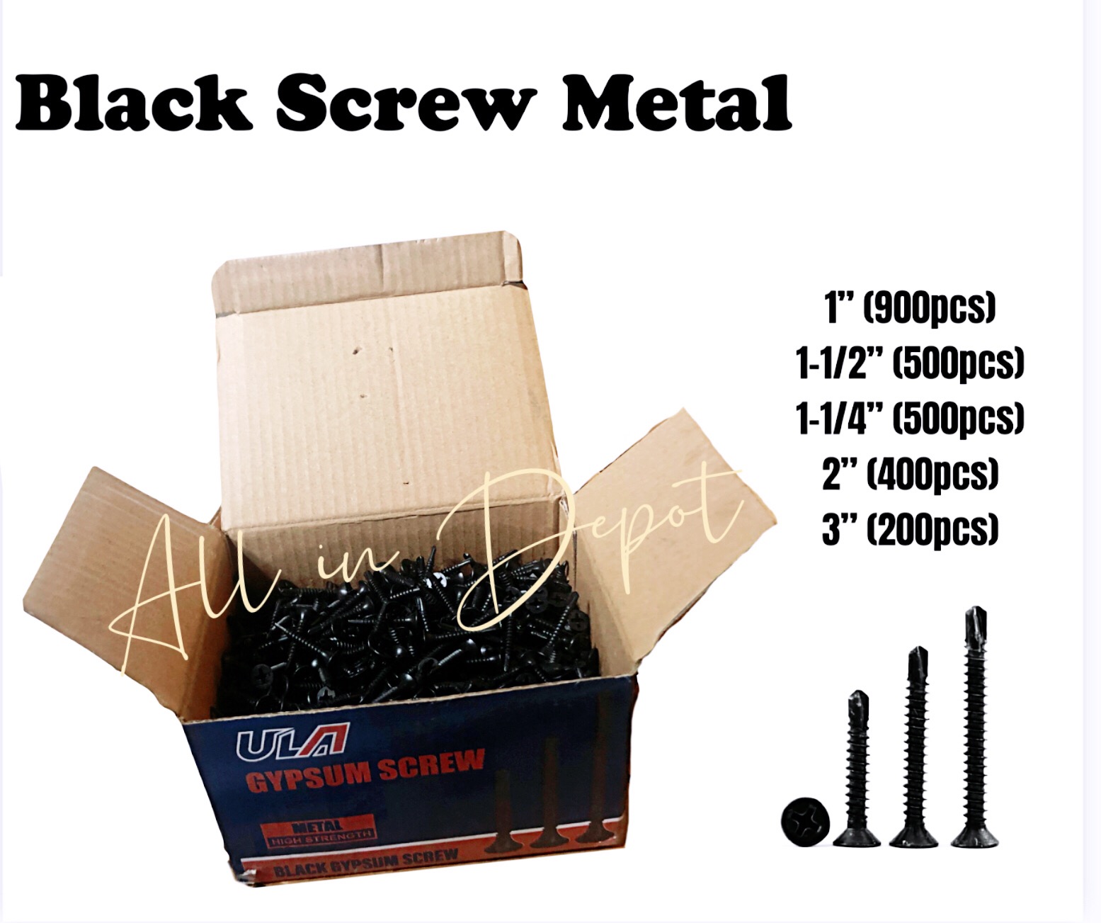BLACK SCREW / BLACK GYPSUM SCREW for Metal & Wood gypsum screw for wood ...