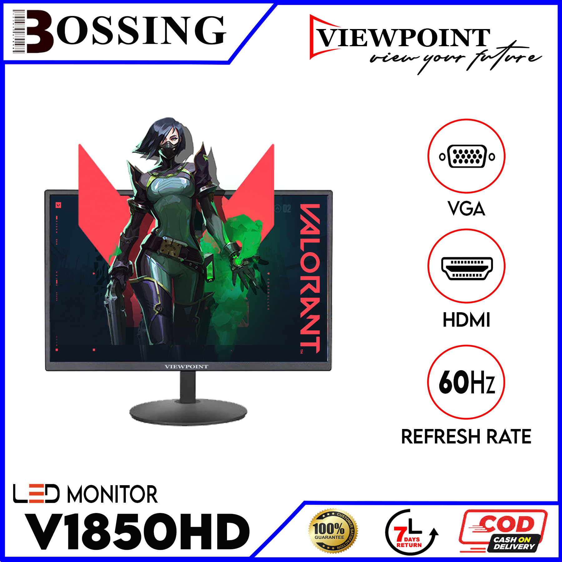 Viewpoint V1850HD 18.5" wide Monitor 60Hz 1366x768 resolution TN ...