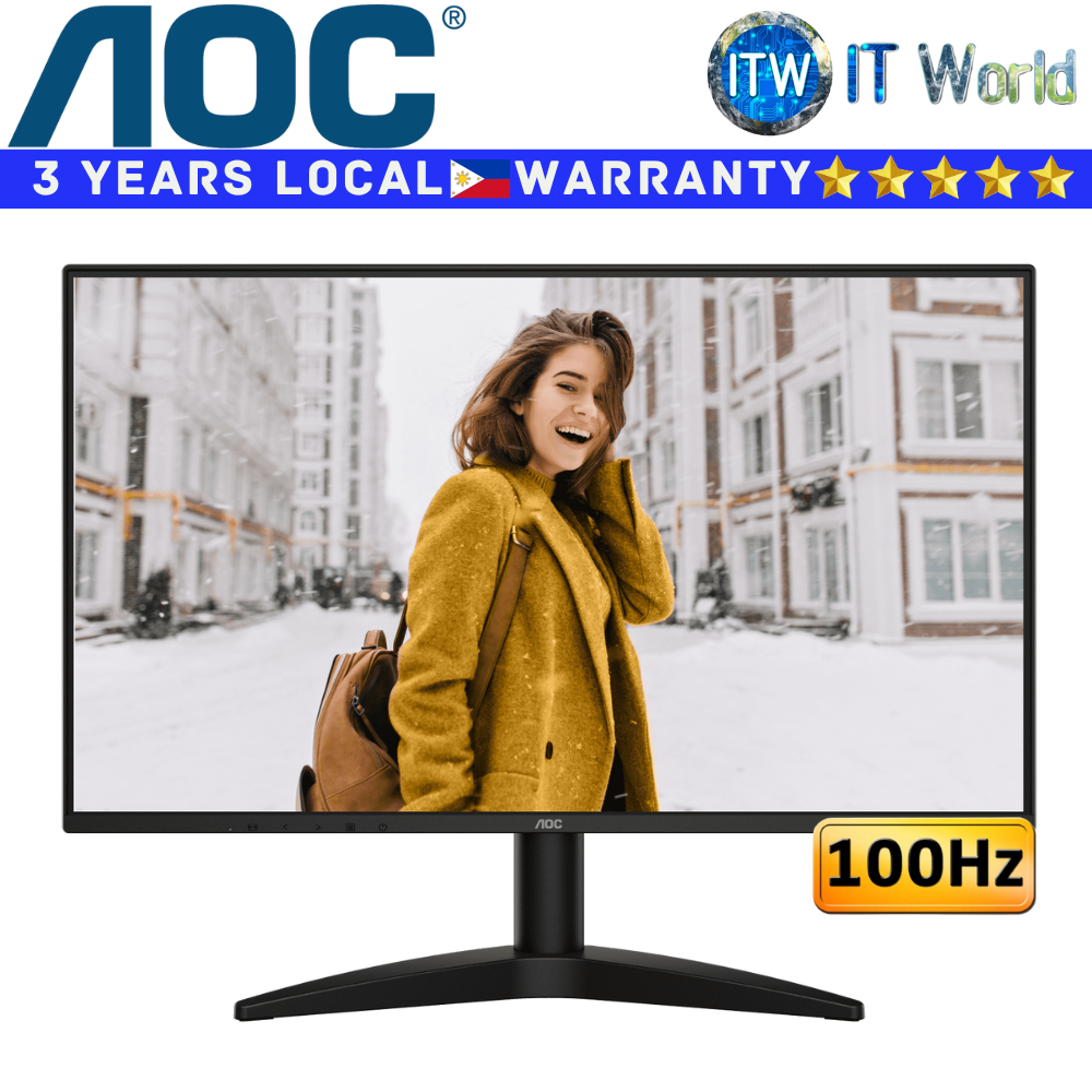 Itw | AOC Monitor 24B36H 24" 1920x1080 FHD / 100Hz / IPS / 4ms GTG, 1ms ...