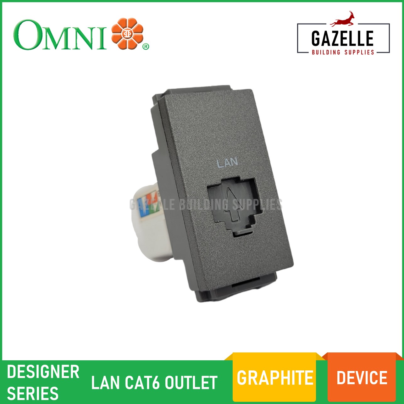 Omni Design Series LAN CAT6 Outlet Graphite DWC-303G | Lazada PH