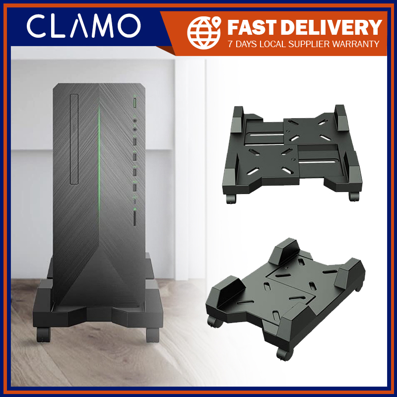 360° Swivel Wall and Desk Mount, Adjustable Under Desk CPU Holder ...