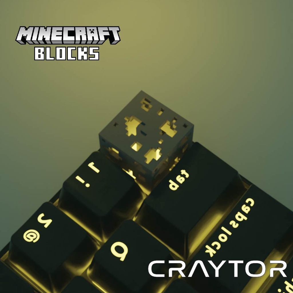 Minecraft Blocks Artisan Keycaps Diamond Emerald Gold Redstone Ore ...