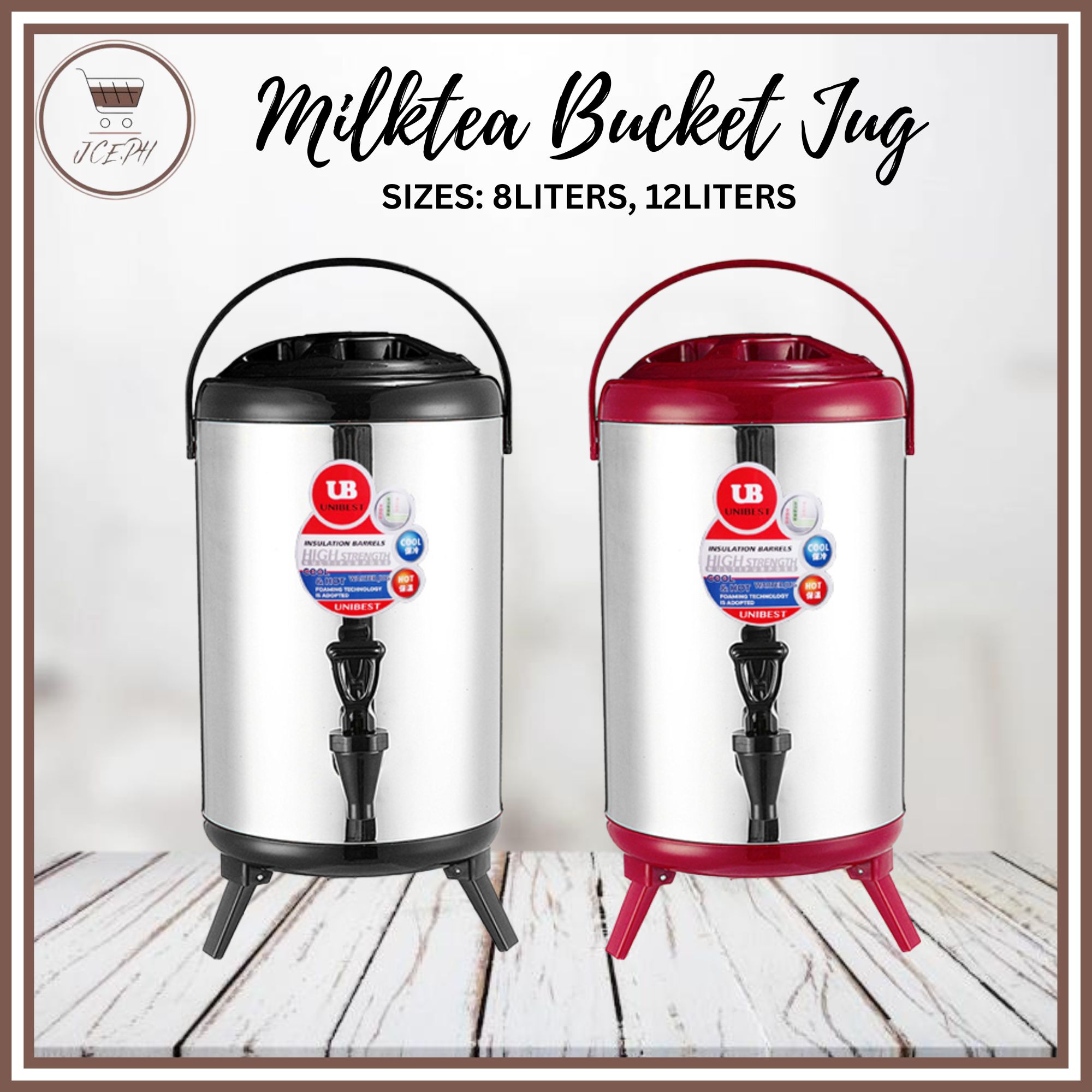 UNIBEST MILKTEA JUG / MILKTEA BUCKET 8LITERS, 12LITERS / MILKTEA BARREL ...
