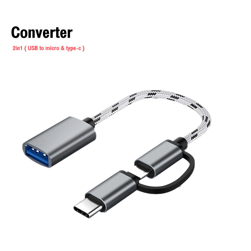 Portable USB Type-C to Micro USB Converter Lightning to Micro C Adapter ...