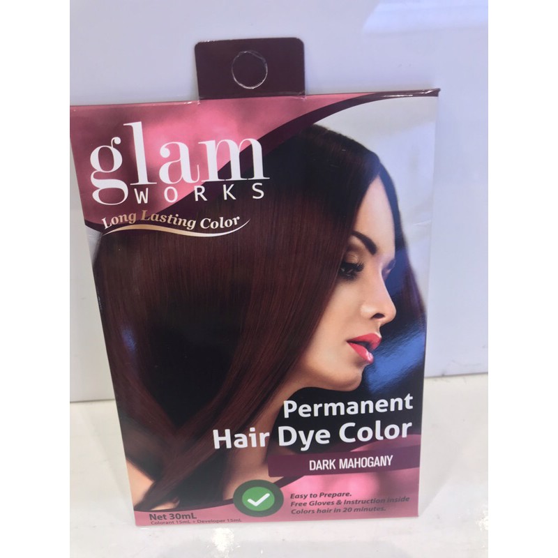 Glam Works Permanent Hair Dye 30ml - All Colors Available | Lazada PH