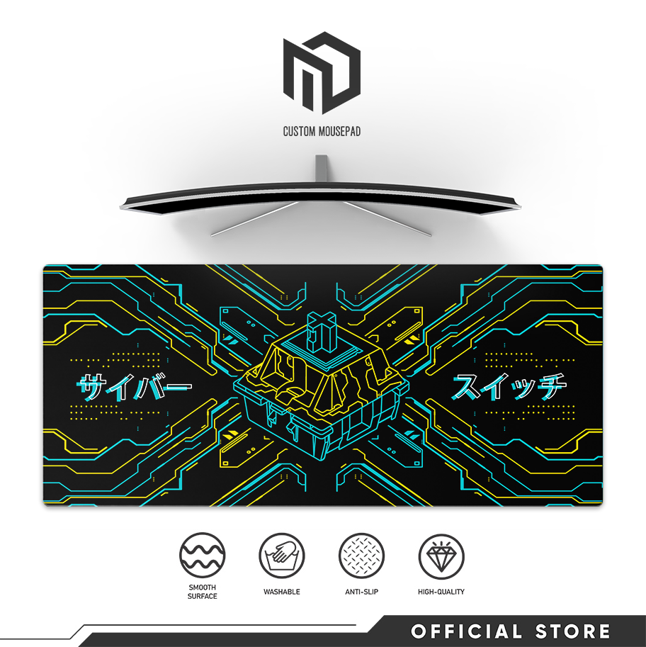 MD Mousepad | Cyber Switch | Extended Mousepad | Large Gaming Mousepad | Long Mouse pad Deskmat ...