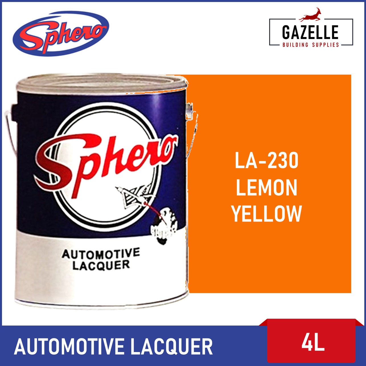 Sphero Automotive Lacquer Lemon Yellow 4L | Lazada PH