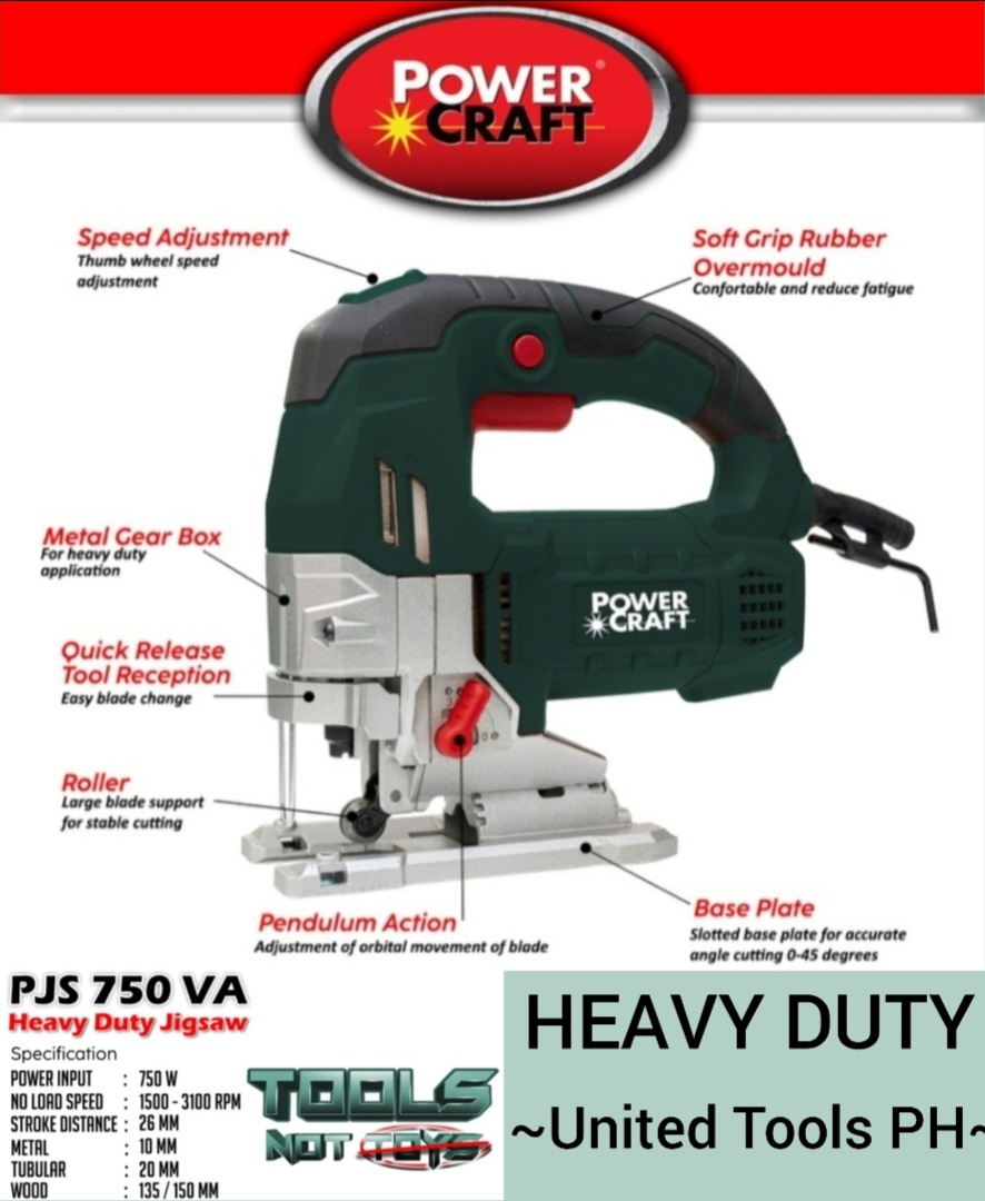 POWERCRAFT Electric Power Jigsaw 750 watts HEAVY DUTY | Lazada PH