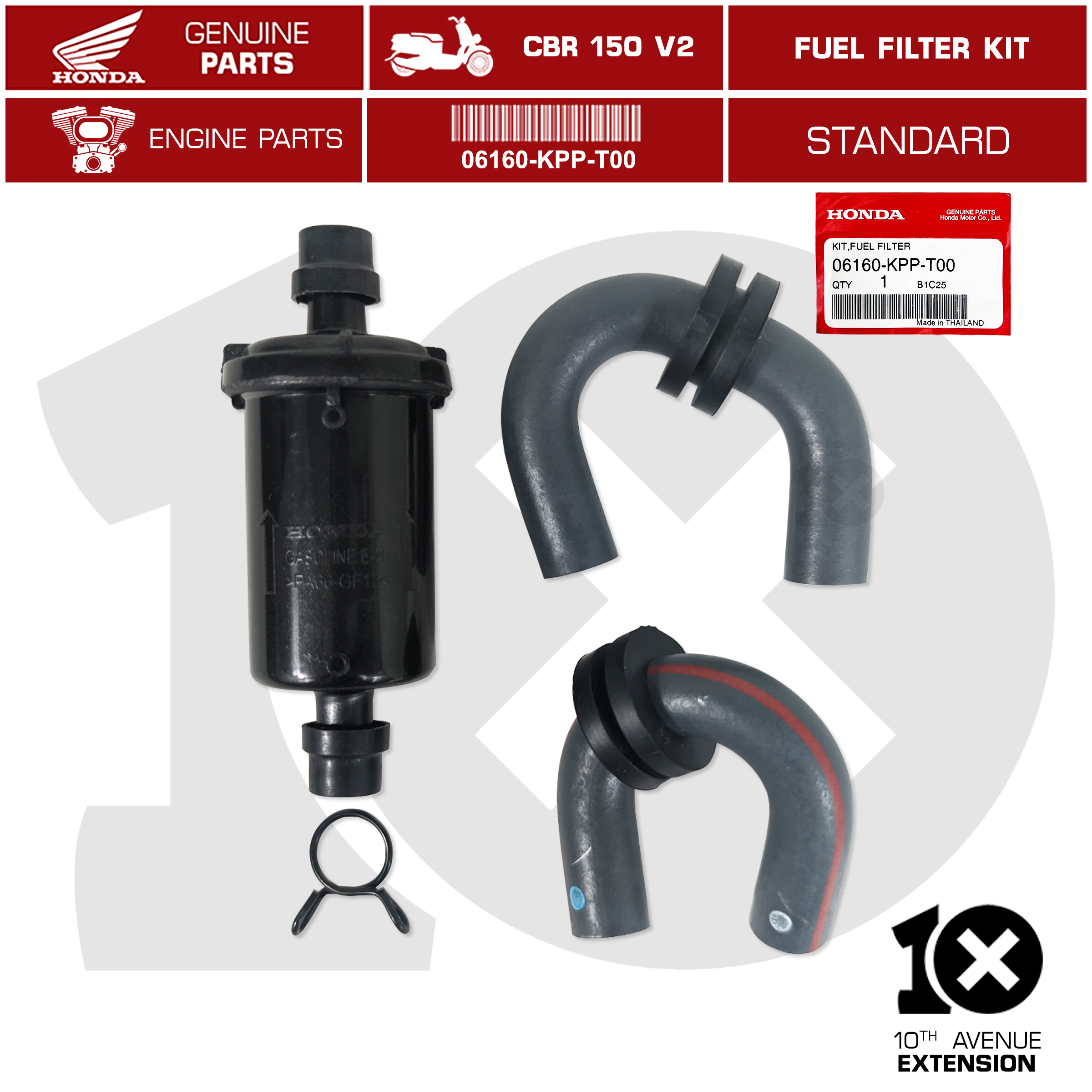 HONDA Fuel Filter Kit Part No.06160-KPP-T00 for CBR 150 V2 Motorcycle ...