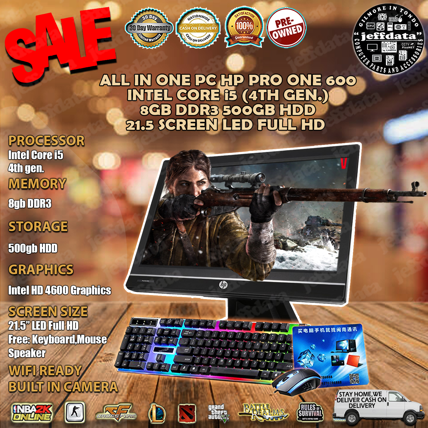 All in one Hp Pro i5 4th gen 8gb ddr3 500gb intel HD graphics 21.5 ...