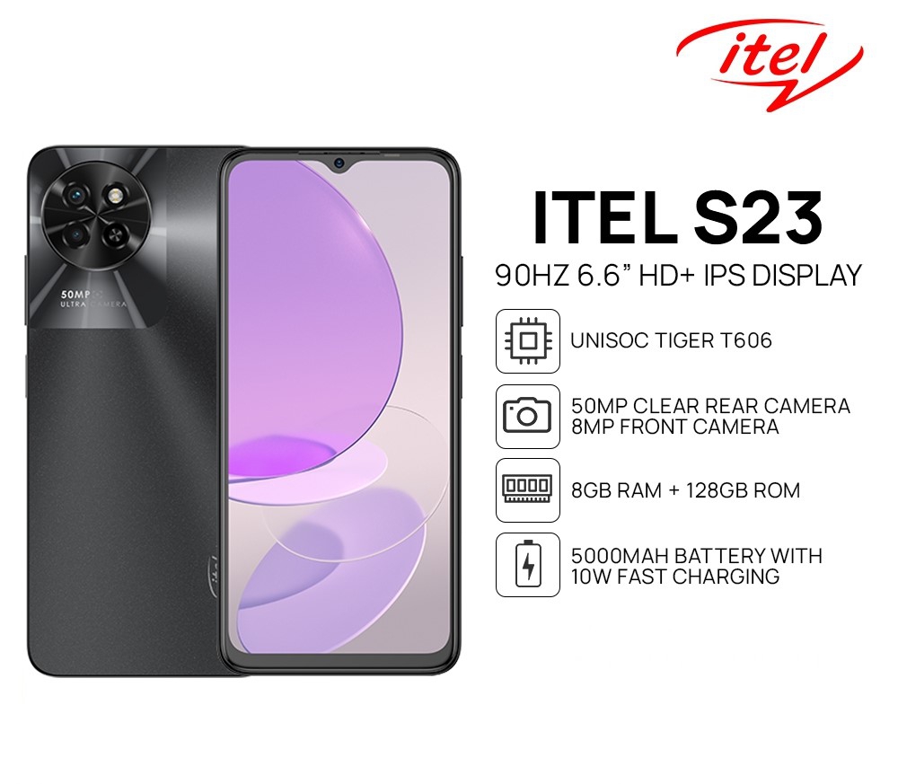 itel S23 8GB(4+4) RAM 128GB ROM [Black] | Lazada PH