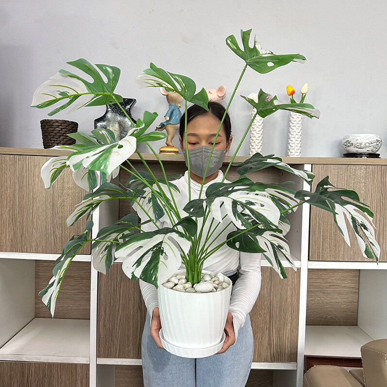 【Send flower pots】Artificial Plants big size 18 leaves 85cm/24 leaves ...