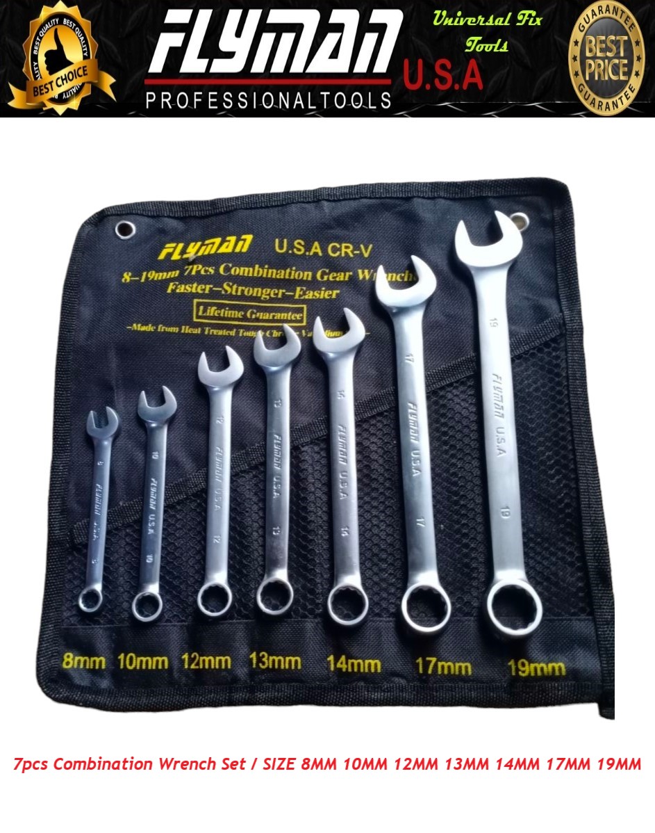 7pcs Combination Wrench Set (Original Flyman U.S.A.) Heavy Duty | Lazada PH