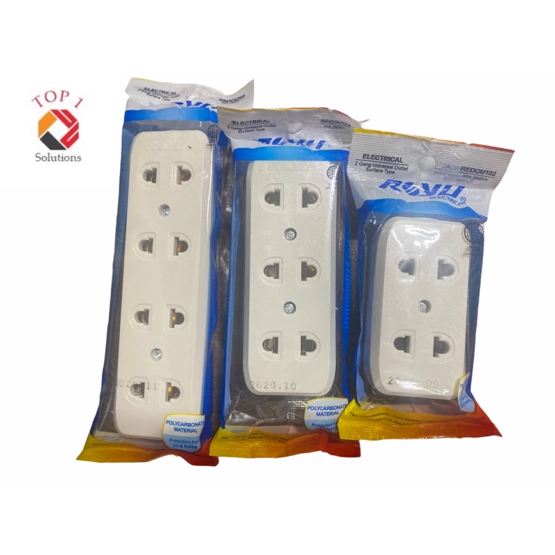 Royu Universal Outlet Surface Type 2Gang/3Gang/4Gang | Lazada PH