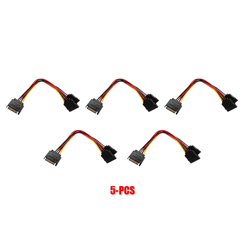 PC FIRST SATA POWER SUPPLY MALE to DUAL SATA FEMALE Y SPLITTER CABLE ...