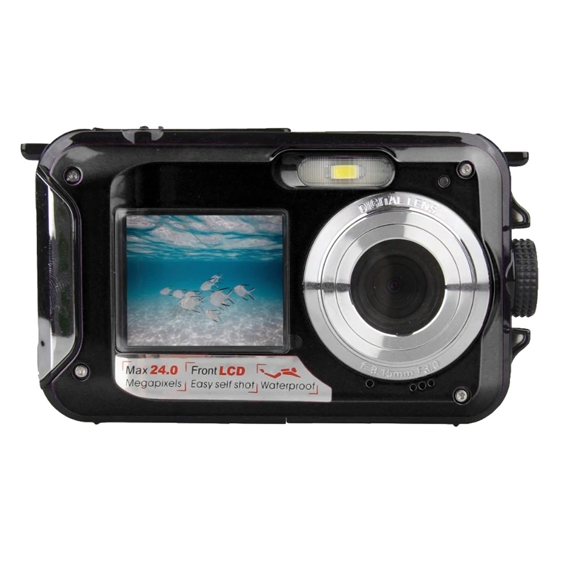 Waterproof Digital Camera Underwater Camera Video Recorder Selfie Dual ...