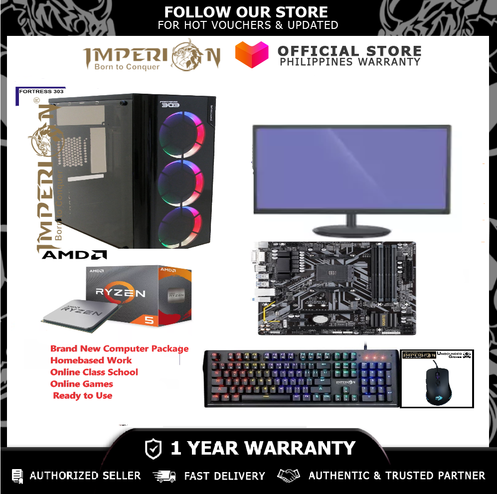 IMPERION Gaming Computer Desktop AMD RYZEN 5 3600 6-Core 3.6 GHz-4.2 ...