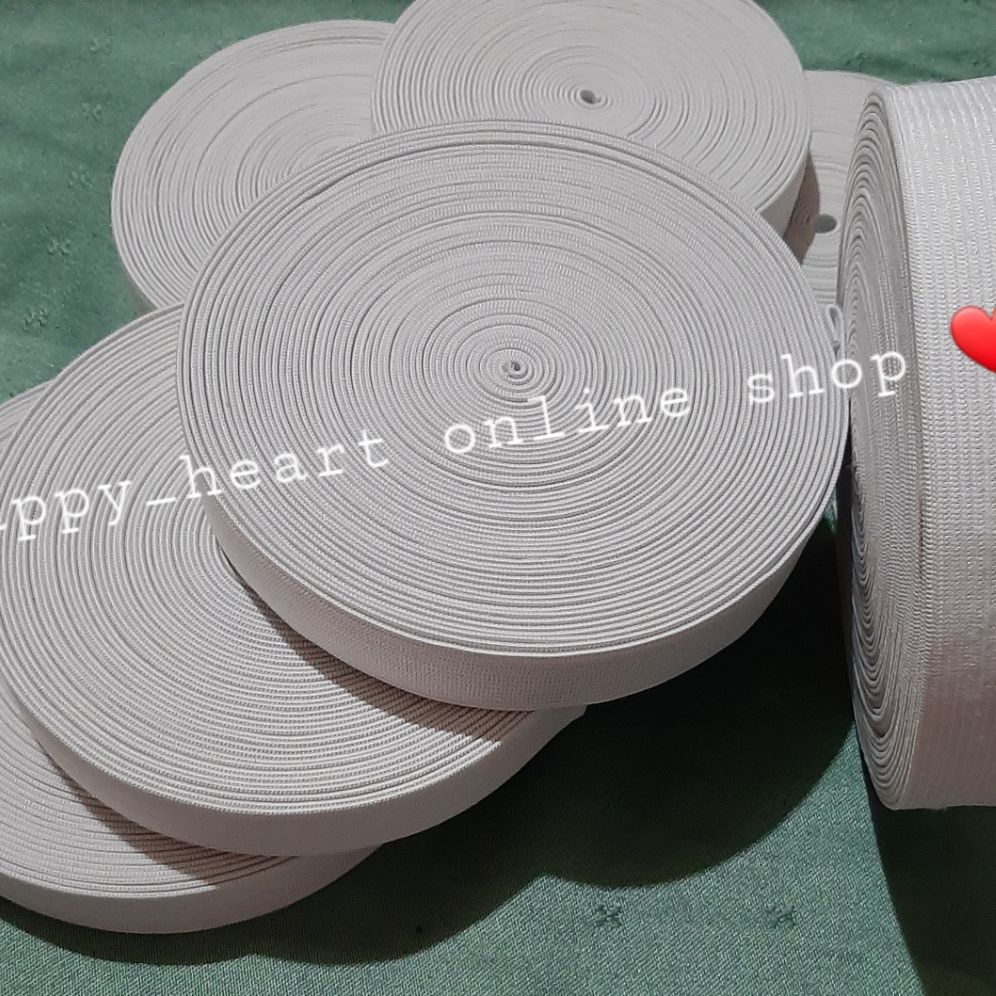 3/4 inches white garter sold per roll (10yards) | Lazada PH