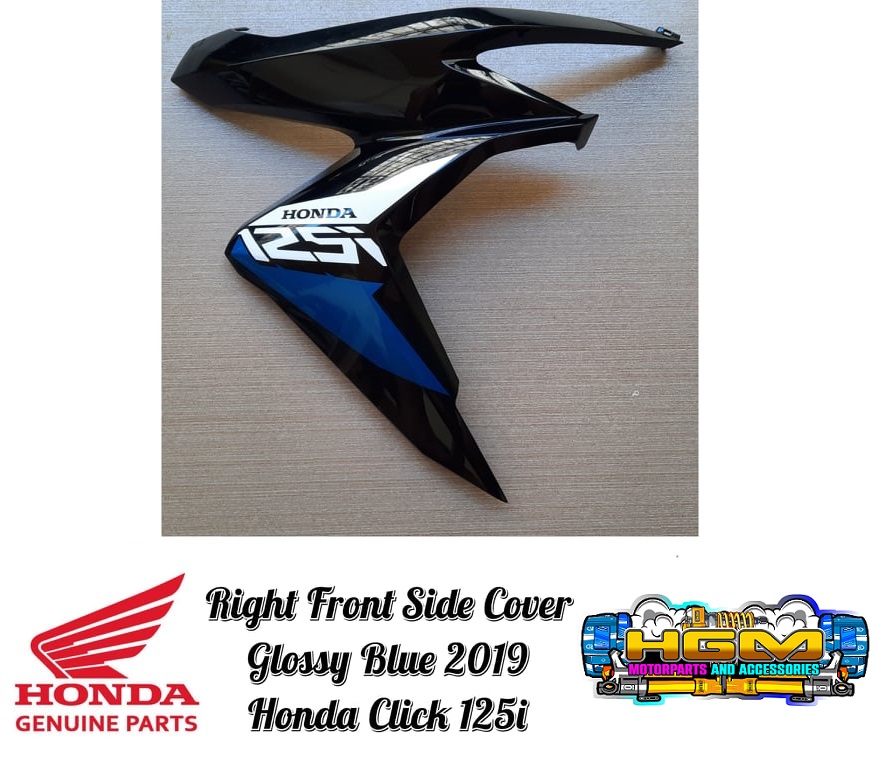 RIGHT SIDE FRONT COVER (GLOSSY BLUE) 2019 MODEL HONDA CLICK 125i V2 ...