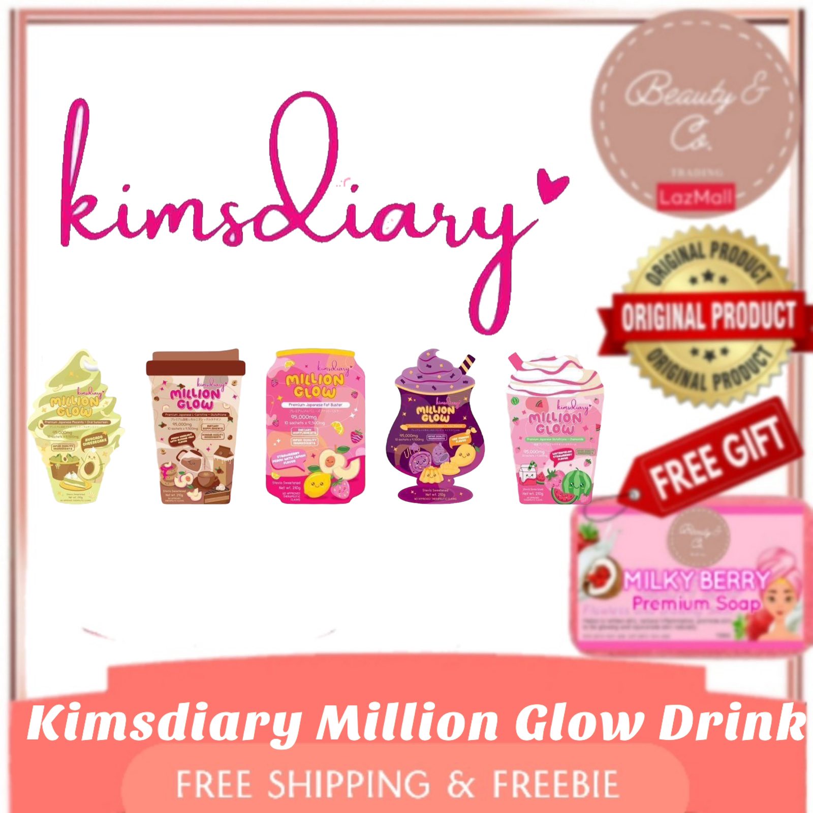 Kimsdiary Million Glow drinks [FREE SOAP] ORIGINAL | Lazada PH