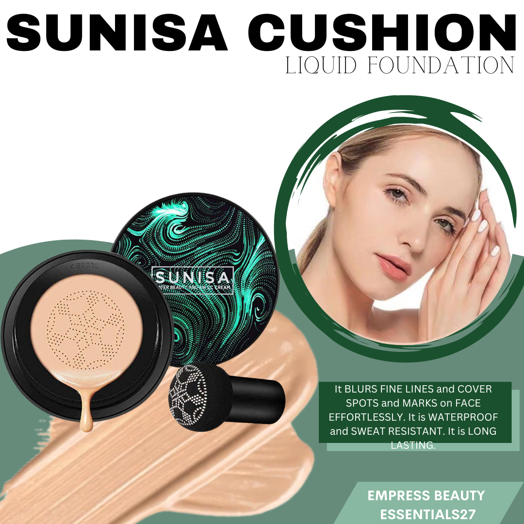 Original Waterproof Sunisa Natural Brightening Beauty Make-up Mushroom ...