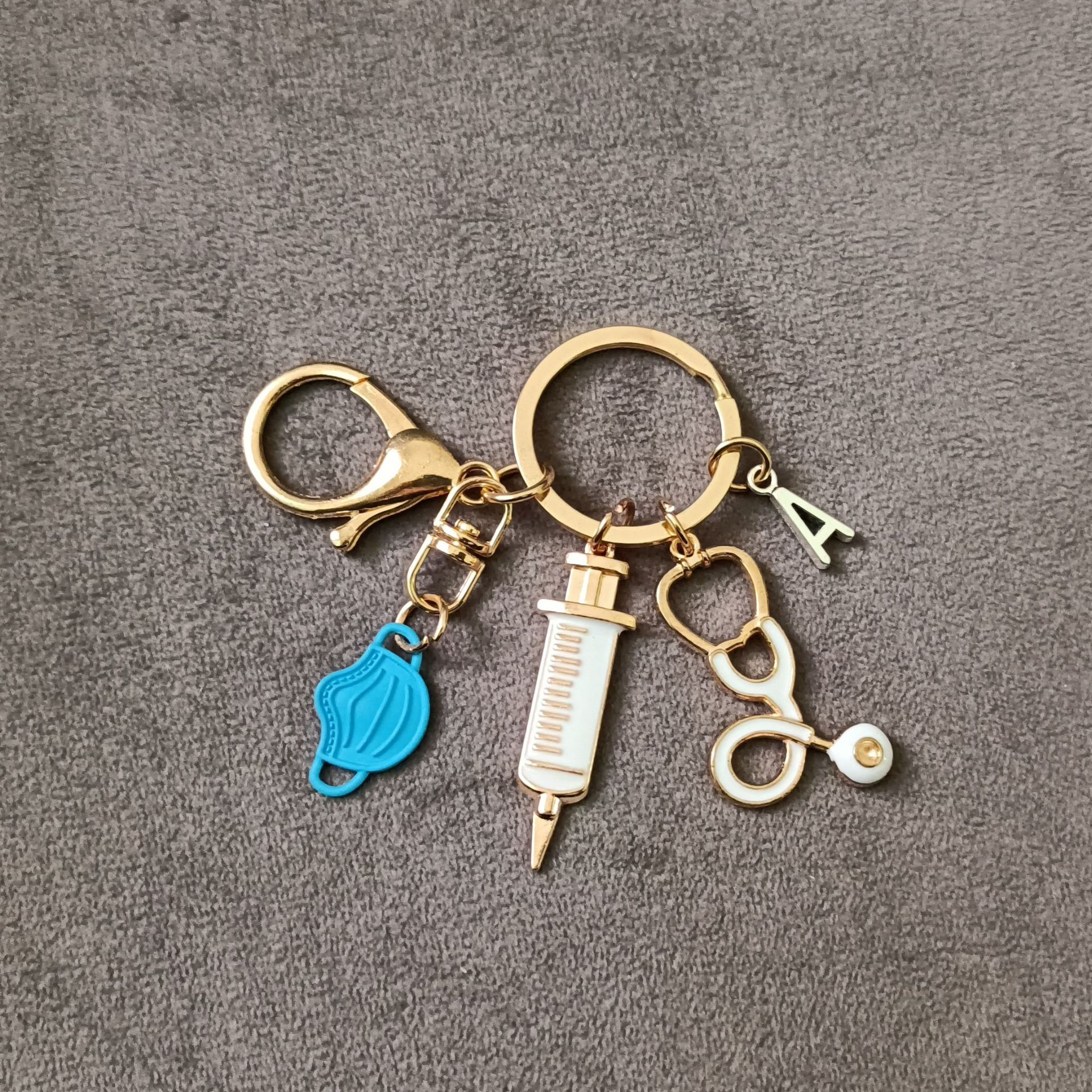 🔥B.two👍 Nurse Doctor Mask Keychain Medical Paramedic Syringe Syringe ...