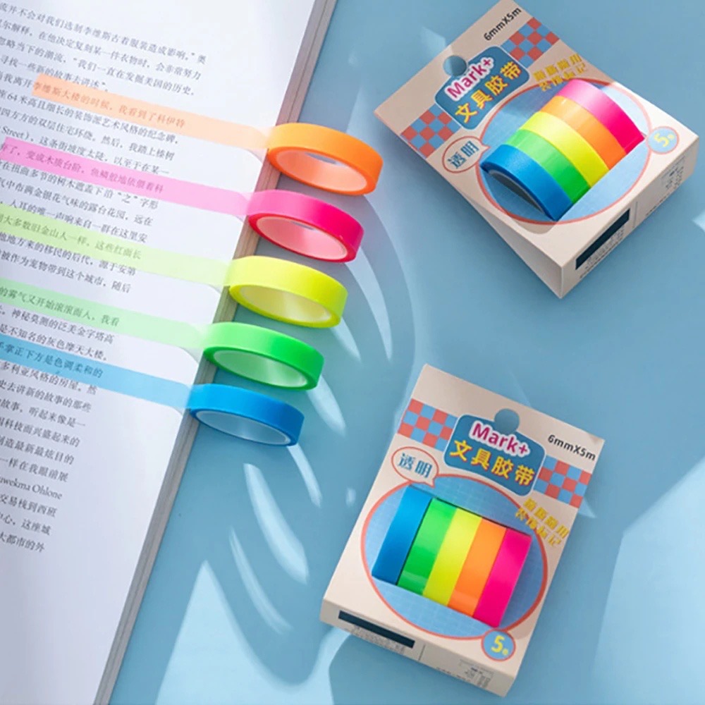 Five-color tear-off tape PET solid-color Japanese tape handbook ...