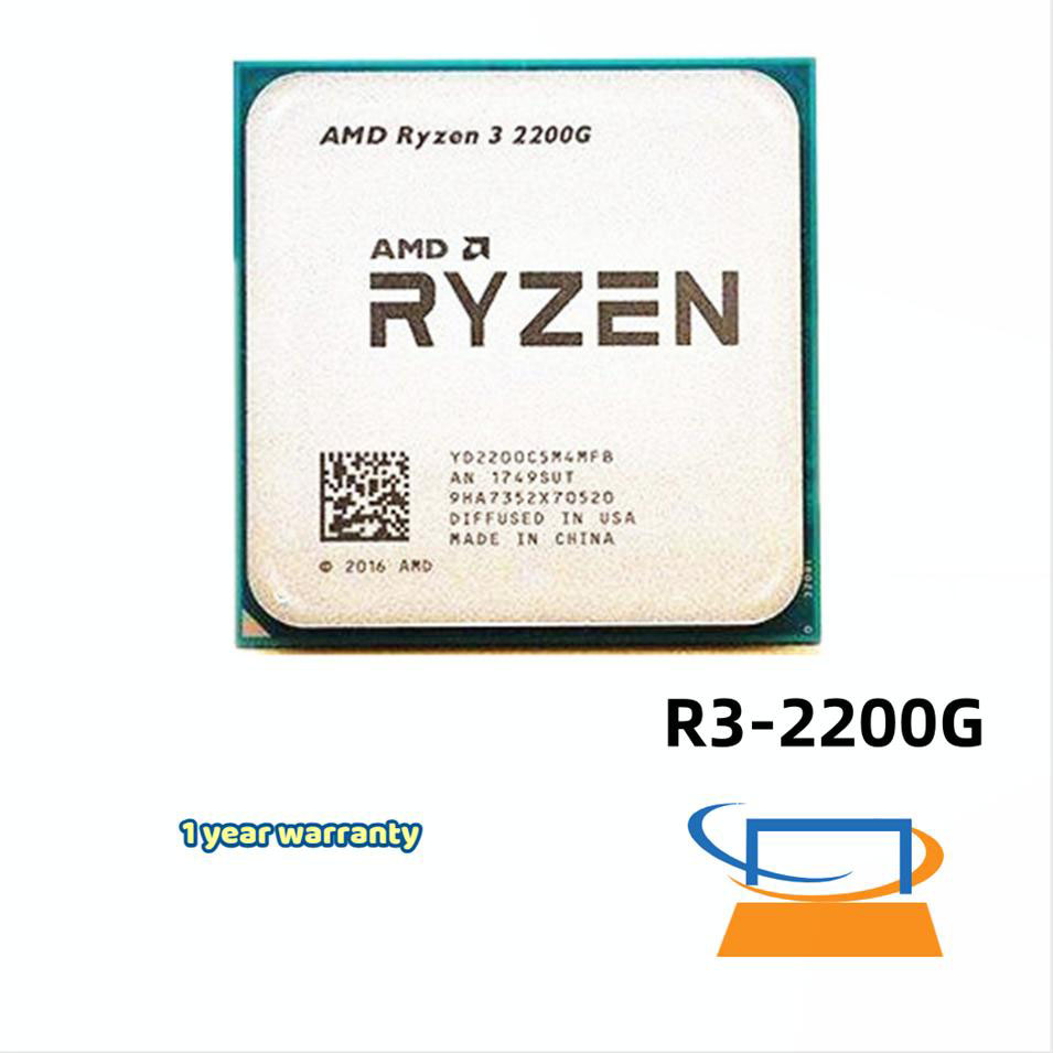 AMD Ryzen 3 2200G R3 2200G 3.5GHz Quad-Core Quad-Thread CPU Processor ...