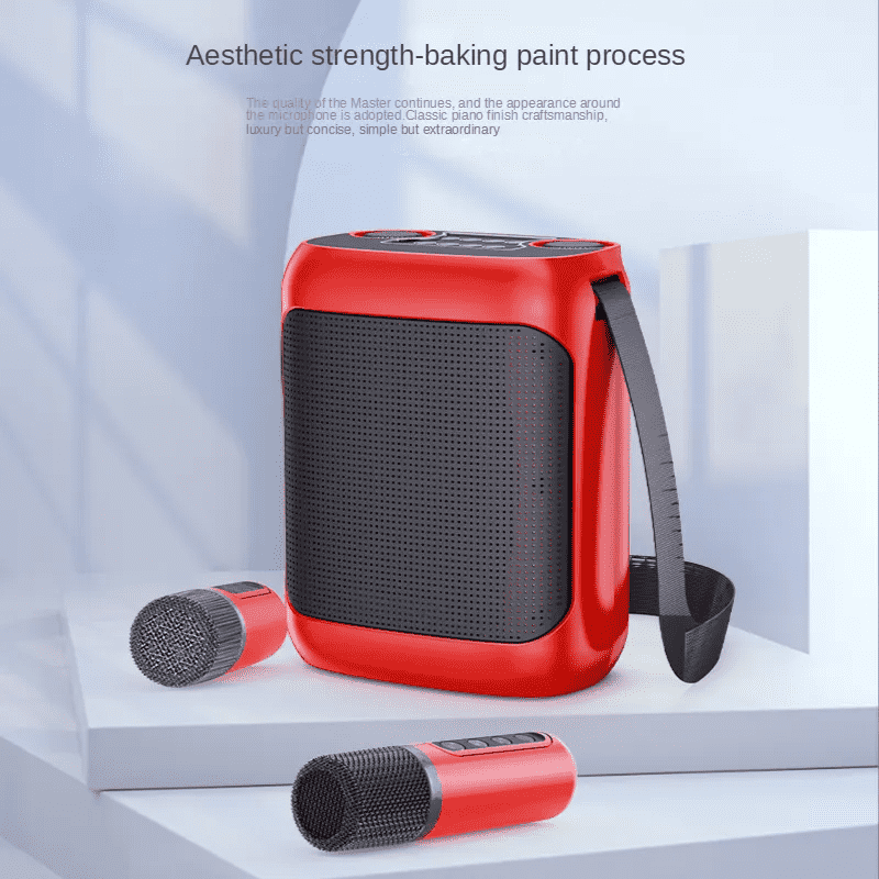 NEW Portable Karaoke Dual Wireless Microphone Bluetooth Professional ...