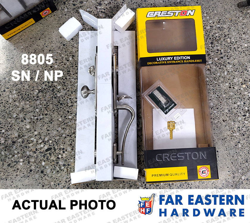 CRESTON Entrance Handle Set Stainless Steel | Antique Brass | Nickel ...