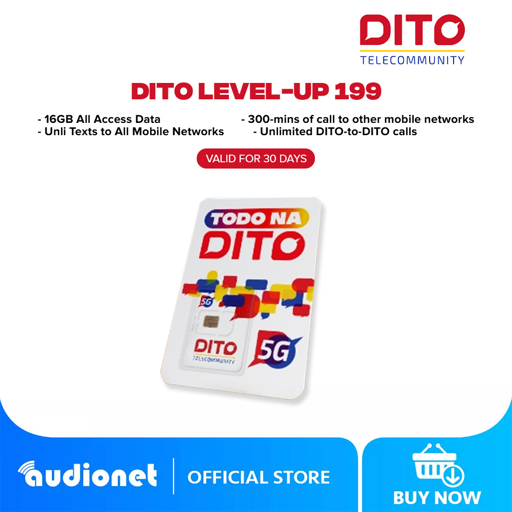 DITO Level-Up 16GB For 30 Days SIM Pack | Lazada PH