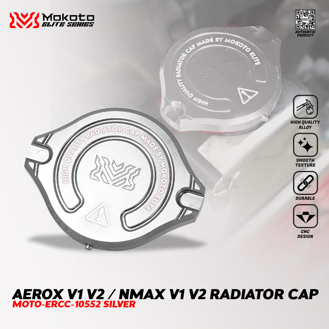 MOKOTO ELITE RADIATOR CAP COVER FOR NMAX V1 NMAX V2 / AEROX V1 AEROX V2 ...