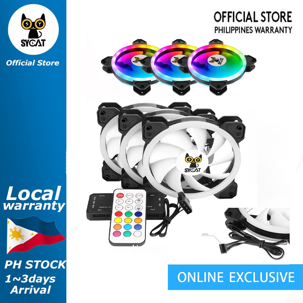 rgb fan pc case fan3PCS 12MM Cooling fan | RGB Control LED PC Case Fan ...