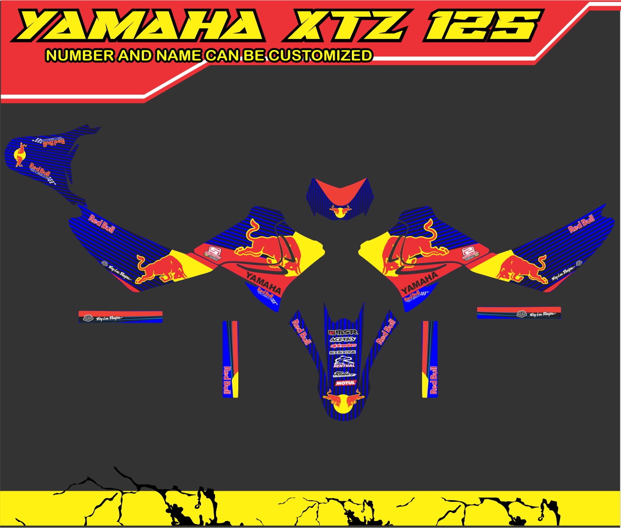 Yamaha xtz 125 full body decals | Lazada PH