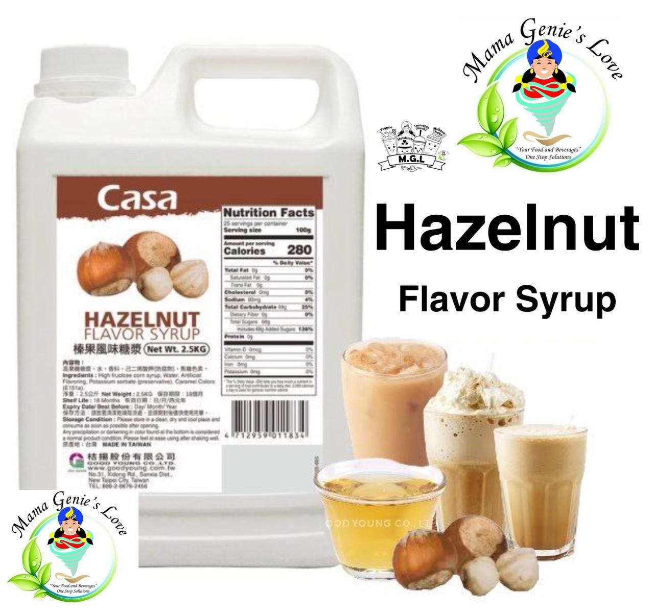 CASA HAZELNUT FLAVOR SYRUP 2.5KG | Lazada PH