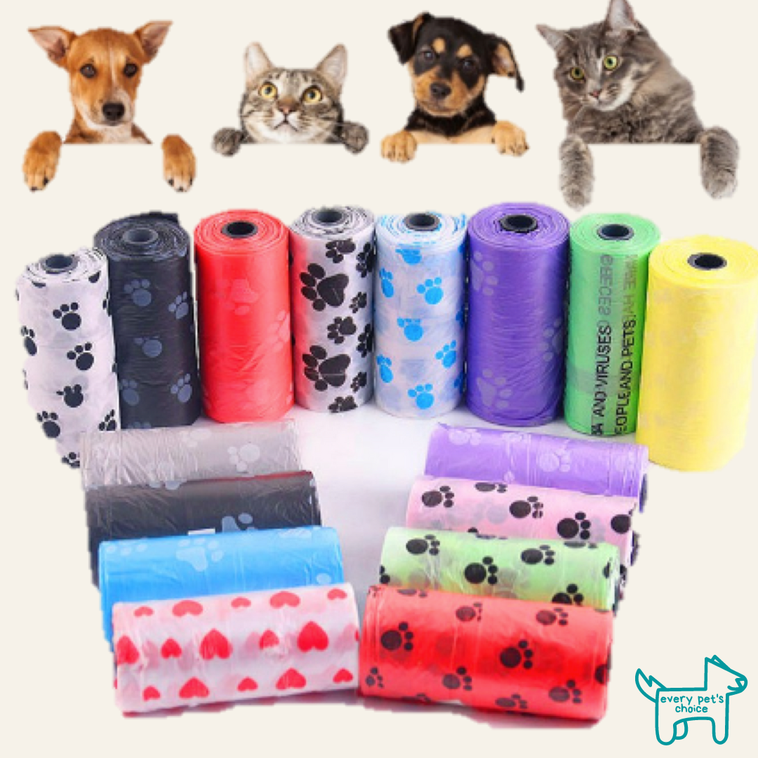 Dog Poop Bag Pet Dog Clean Up Bag Pick Up Waste Poop Bag 15pcs/Roll ...