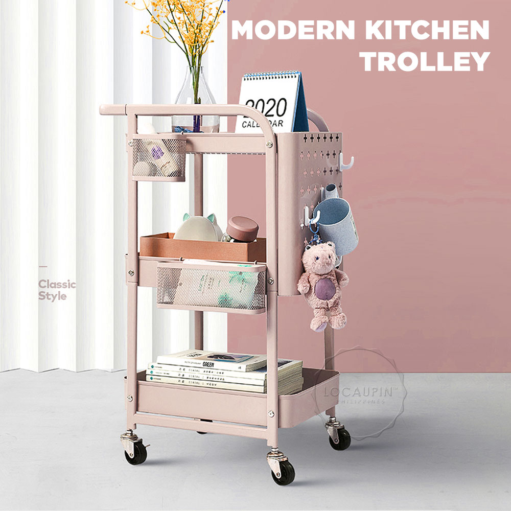 Locaupin School Supplies Storage Shopping Rolling Cart Kitchen Office ...