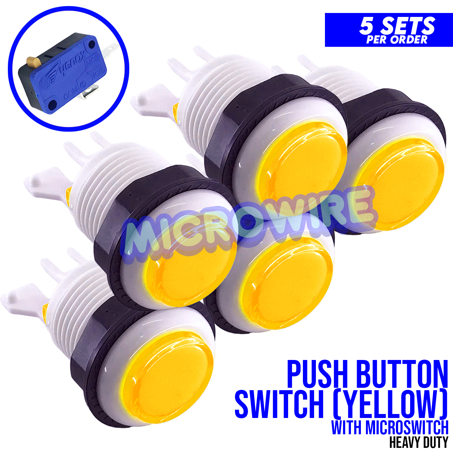 5 Sets Push Button With Micro Switch For Videoke Set/Karaoke/Pisonet ...