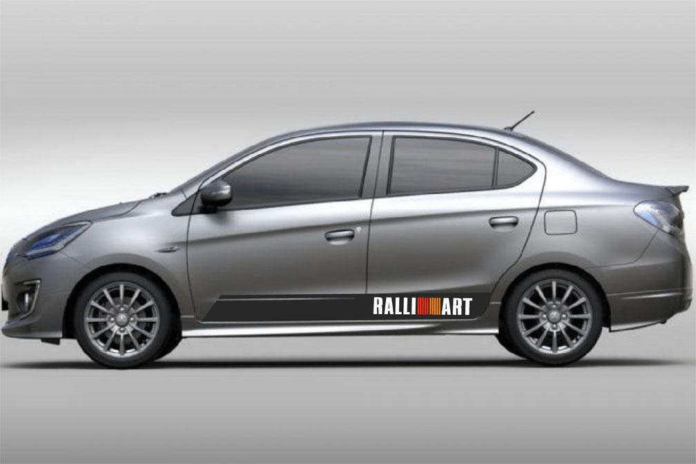 Mitsubishi Mirage G4 Ralli Art Linear Decal Design Cut Out Vinyl ...