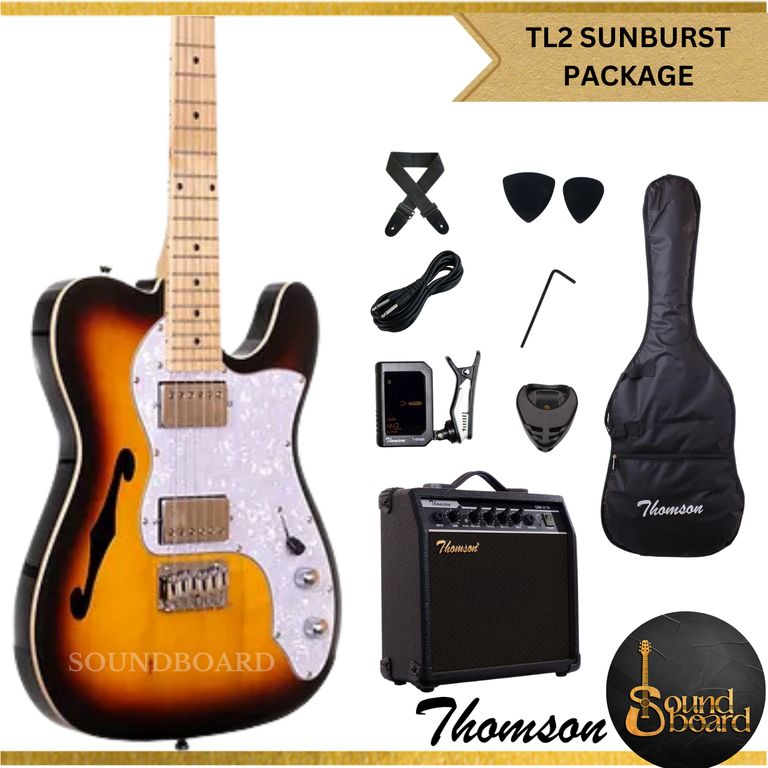Thomson TL2 Thinline Telecaster Package with Amplifier | Lazada PH