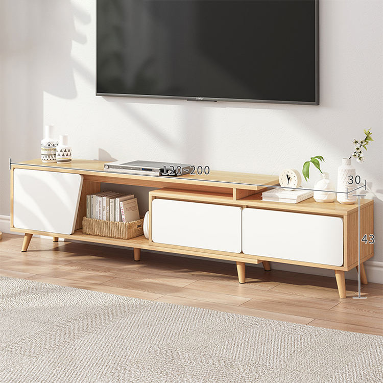 Classic Long TV Console Style Nordic TV Rack Cabinet Table with Drawers ...