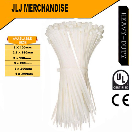 100 PCS Black Nylon Cable Tie and colored cable tie Self Locking Zip ...