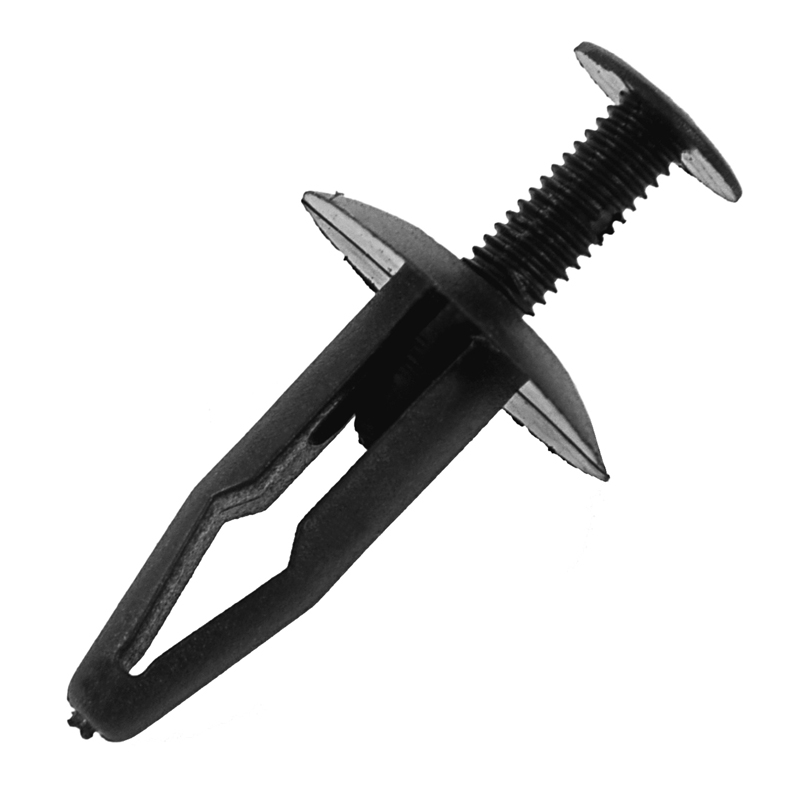25Pcs Plastic Rivets Fastener Car Bumper Push Clips 32mm Long Black ...