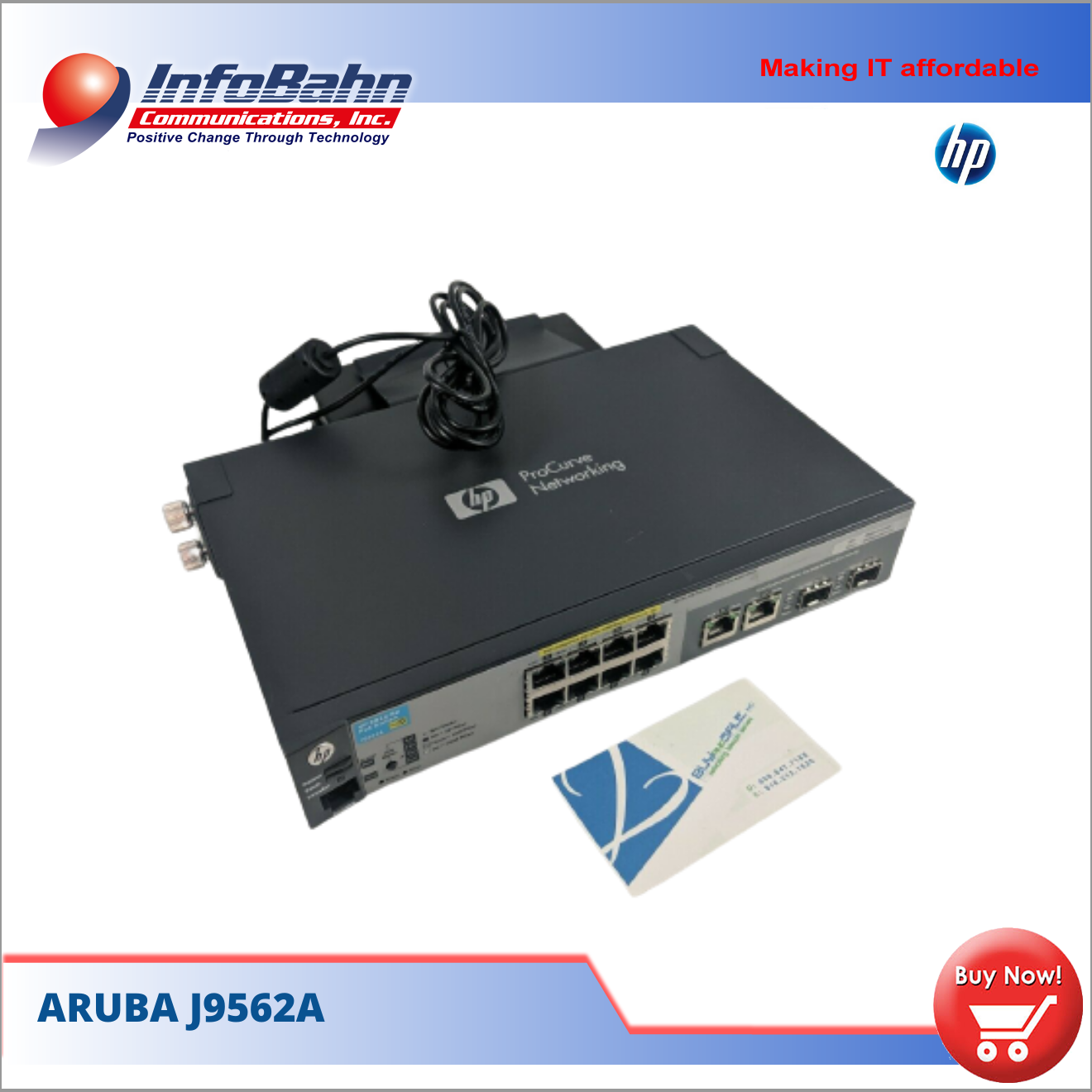 Clearance Sale: HPE Aruba ProCurve 2915-8G-PoE Managed Switch -Layer 3 ...