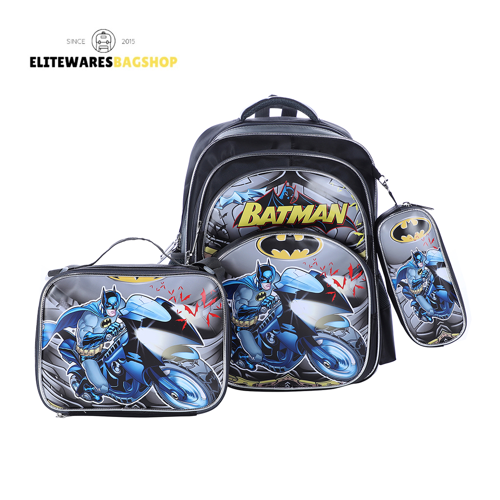 15" Boy and Girl Kids 3in1 Backpack School Bag Cartoon Character Bag ...