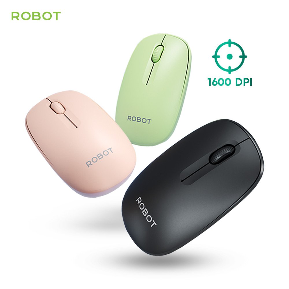 ROBOT Mouse M260 2.4G Wireless Mouse for Laptop PC Optical USB Mouse up to 12 Months Battery ...