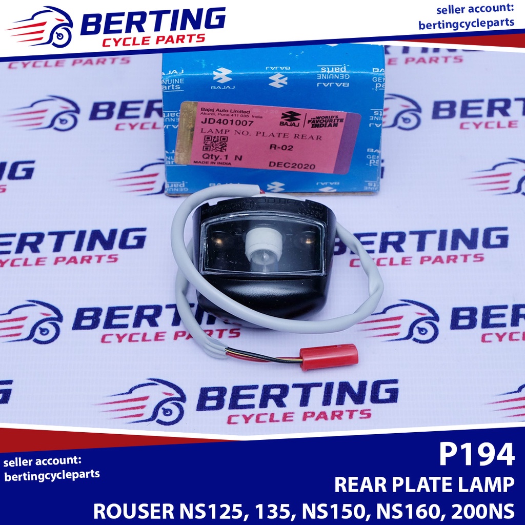 Rouser 135 NS150 NS160 NS200 200NS Rear Plate Lamp Genuine JD401007 ...